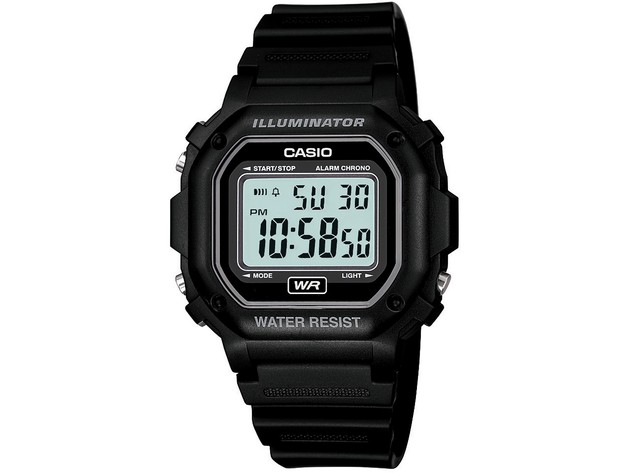 Casio Men's Digital Resin Strap Watch, Water Resistance up to One Meter ...