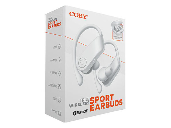 Coby True Wireless Sport Earbuds (White) | Joyus