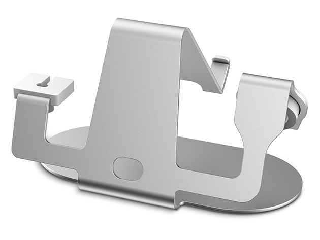 Trio 3-in-1 Aluminum Desktop Charging Stand (Silver) | StackSocial