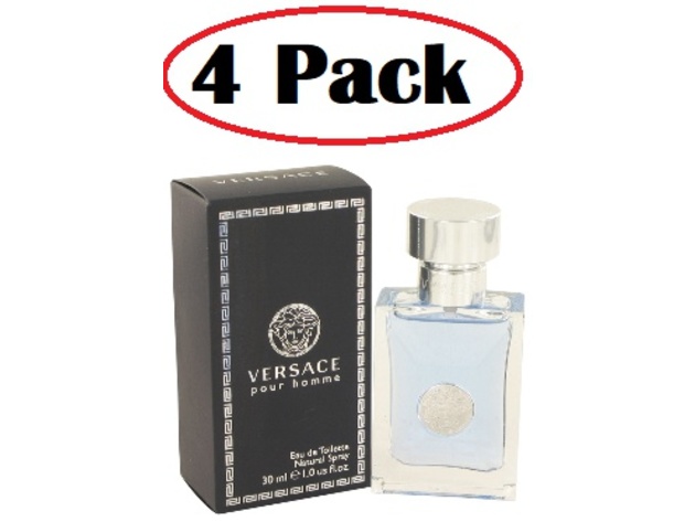 4 Pack of Versace Pour Homme by Versace Eau De Toilette Spray 1 oz ...