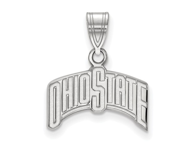 Sterling Silver Ohio State Medium 'OHIO STATE' Pendant | StackSocial