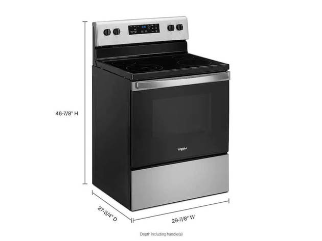 Whirlpool WFE515S0JS 5.3 Cu. Ft. Stainless Electric Range with Frozen ...