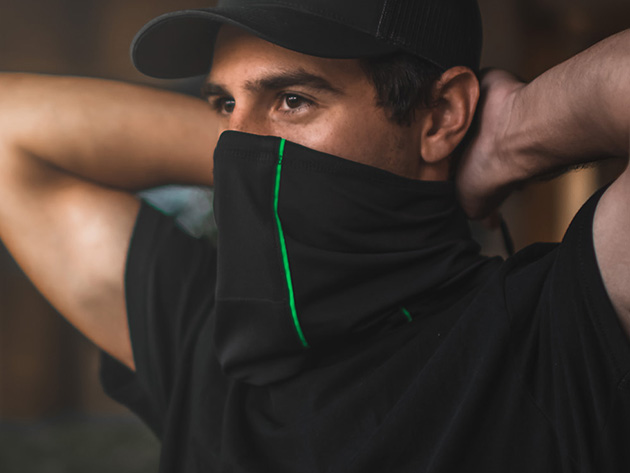 GuardeX Anti-Viral/Anti-Bacterial Neck Gaiter with ProteX Filters ...