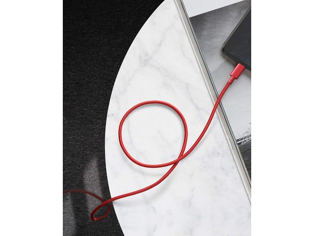 Anker 331 USB-C to Lightning Cable Red / 6ft | Gadget Hacks