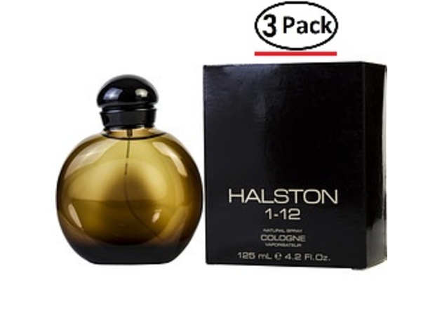 Halston 1-12 By Halston Cologne Spray 4.2 Oz For Men (Package Of 3 ...