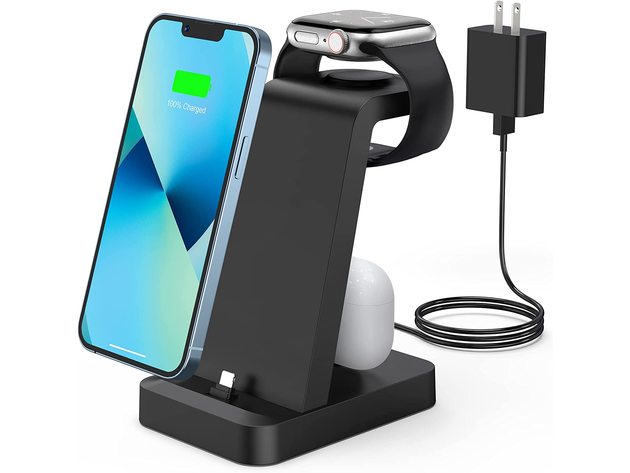 Charger Station for iPhone Multiple Devices - 3 in 1 Fast Wireless ...