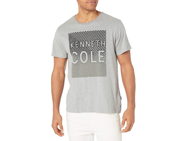 Kenneth Cole Short Sleeve Graphic Tee Gray Size 2 Extra Large | StackSocial