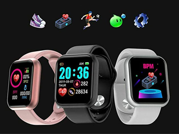 D20 Waterproof Smart Watch (White) | StackSocial