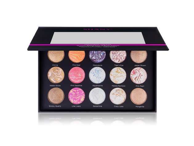 SHANY Hidden Gems 15-Color Face & Body Baked Makeup Palette - 9 Baked ...
