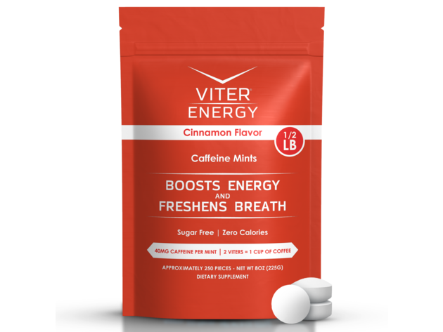 Viter Energy Caffeine Mints - Cinnamon- 1/2 lb. Bulk (Mints only ...