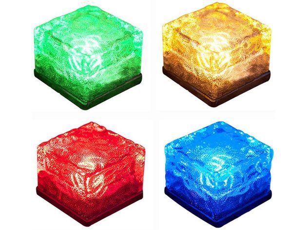 4 Pack Solar Glass Brick Light | StackSocial
