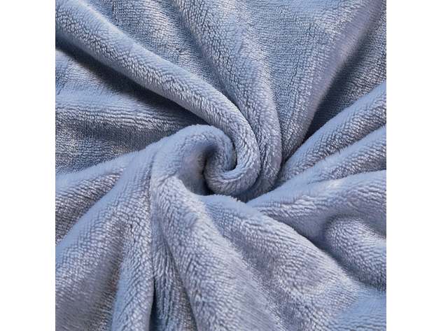 Classic Solid Fleece Blanket Chambray Twin | StackSocial