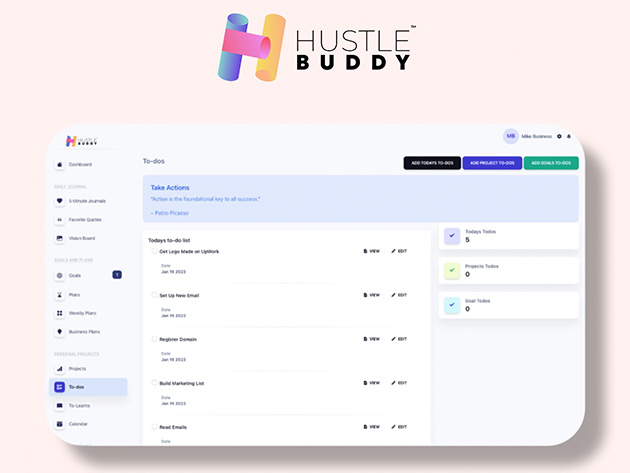 Hustle Buddy™ All-in-One Side Hustle Planner: Lifetime Subscription | StackSocial