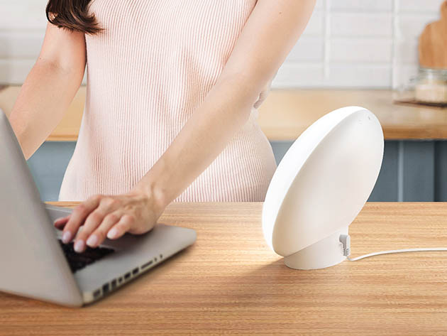 UV-Free 10,000 Lux Touch Control Therapy Light with Stepless Brightness ...
