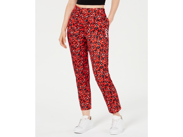 Juicy Couture Women's Leopard-Print Track Pants Red Size Small ...