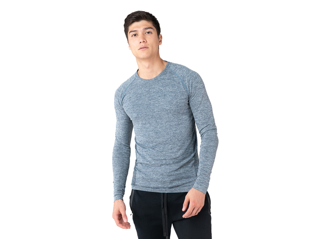 Kyodan Mens Endurance Workout Gym Long Sleeve Short Top - Large ...