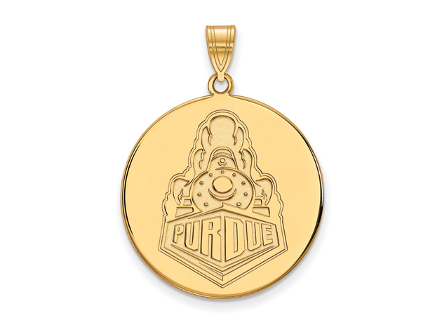 14k Yellow Gold Purdue XL Logo Disc Pendant | StackSocial