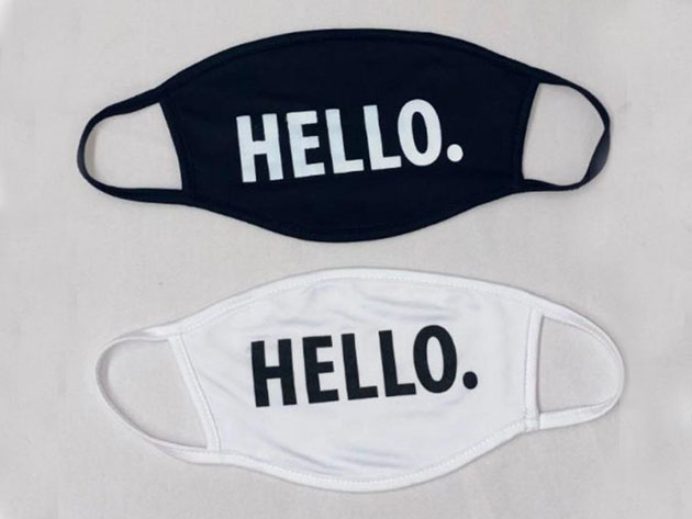 Two-Ply "Hello" Face Masks: 2-Pack | theChive University