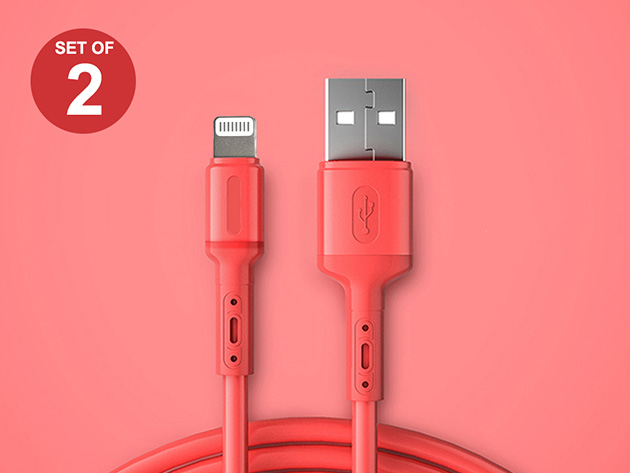 Colorful Lightning Charging Cables (2-Pack/Red) | Entrepreneur