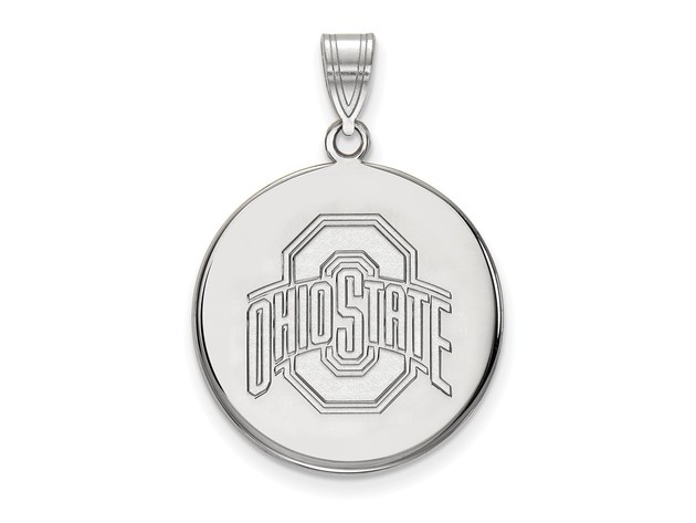 10k White Gold Ohio State Large Disc Pendant | StackSocial