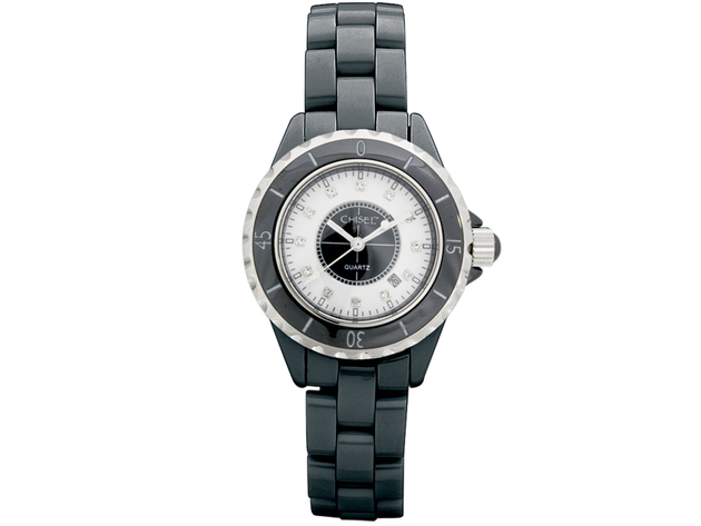 Ladies Chisel Black Ceramic Watch 3 ATM Water Resistant | StackSocial