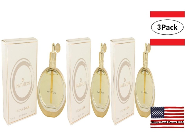 3 Pack By Invitation by Michael Buble Eau De Parfum Spray 3.4 oz for ...