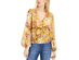 INC International Concepts Women's Floral Smocked Blouse Yellow Size ...