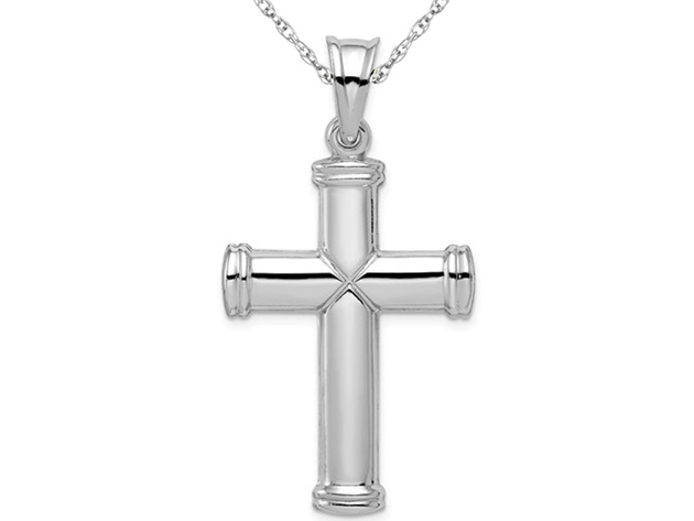 Sterling Silver Reversible Cross Pendant Necklace with Chain | StackSocial