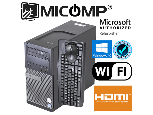 Dell Optiplex 790 Tower Computer PC, 3.20 GHz Intel i5 Quad Core Gen 2 ...