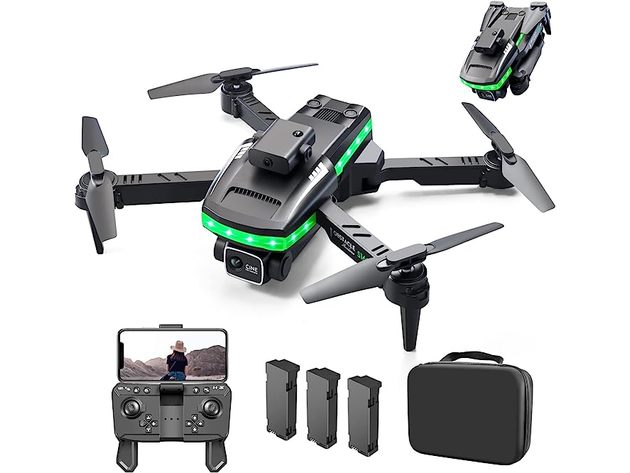 Wi-Fi FPV Selfie Drone with Two 4K HD Cameras & 1 Battery (Orange ...