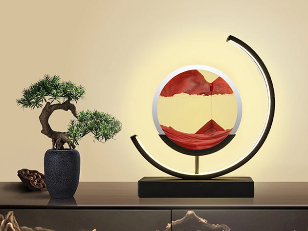 Moving Sand Sandscapes LED Table Lamp | Cracked Moving Sand Sandscapes LED Table Lamp | Cracked