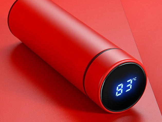 Stainless Steel Smart Water Bottle (Red) | New Atlas