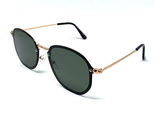 The Sam Sunglasses in Black & Gold | Joyus