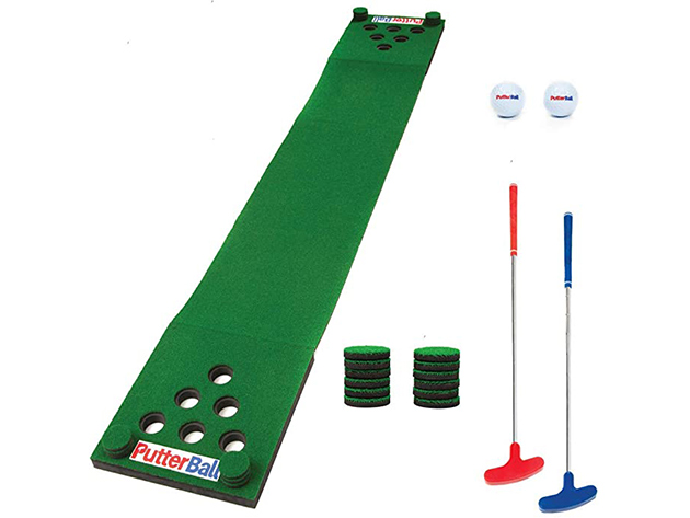 Green Putting Pong Golf Mat & Golf Hole Covers | KSAT