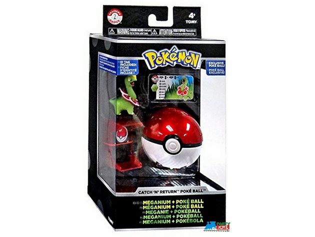 Pokemon Catch n Return Pokeball with Figure - Meganium | StackSocial
