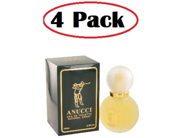 4 Pack of ANUCCI by Anucci Eau De Toilette Spray 3.4 oz | StackSocial