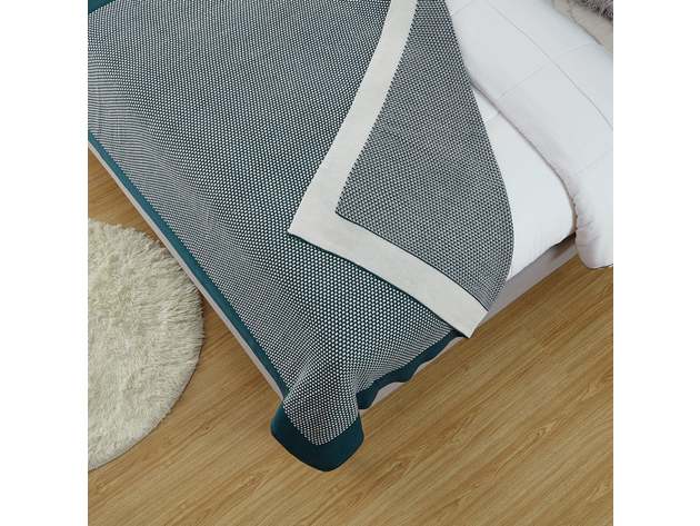 Tatiana Two Tone Throw Teal | Joyus