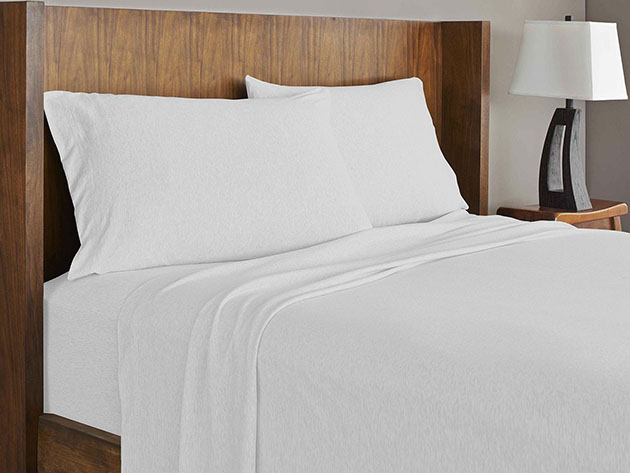 Soft Tees Jersey Knit Sheet Set (Silver/Full) | StackSocial