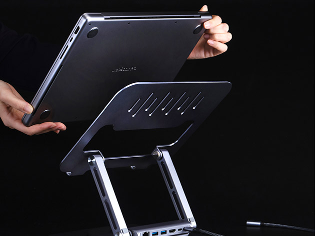 6-in-1 CASA HUB Stand Pro USB-C Laptop Stand Hub | StackSocial